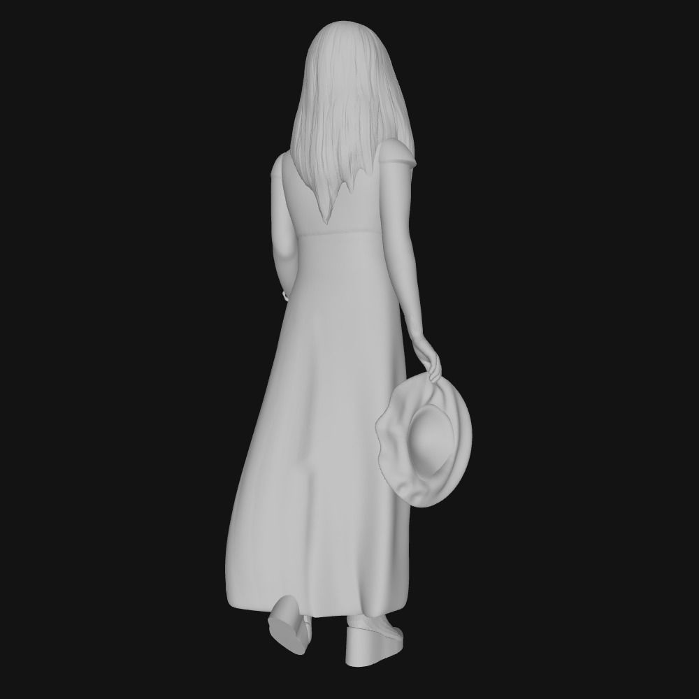 GIRL WITH HAT - MODEL- MODEL GIRL - SUMMER HAT - PRETTY GIRL 3D model ...