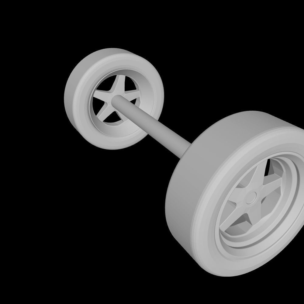 TOY CAR WHEELS WITH SHAFT 2- SPARE PARTS- TOY WHEELS 3D model 3D ...