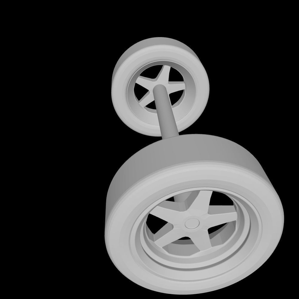 TOY CAR WHEELS WITH SHAFT 2- SPARE PARTS- TOY WHEELS 3D model 3D ...