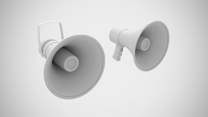 3D model Megaphone VR / AR / low-poly | CGTrader