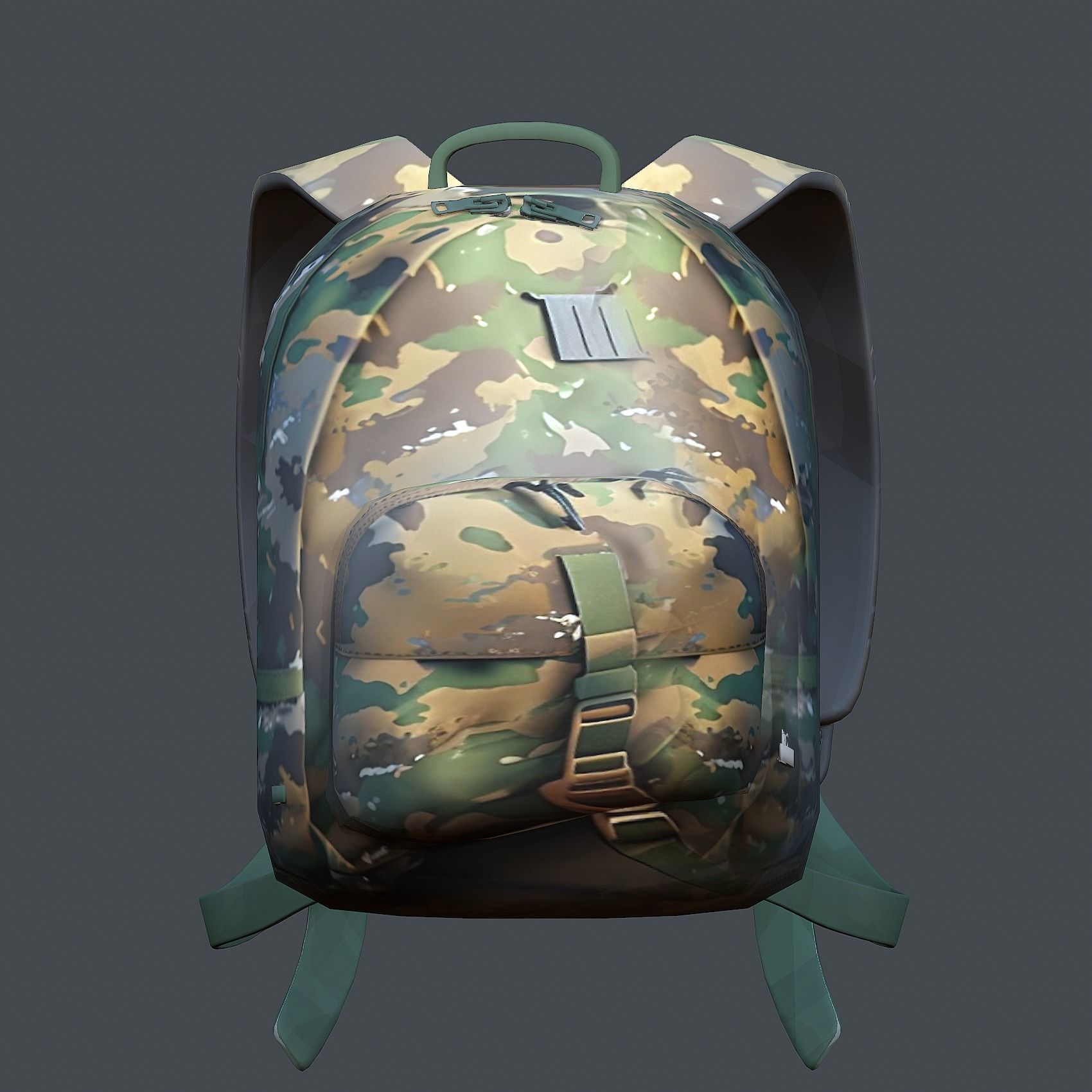 3D model Backpack Camping Generic military human bag storqge baggage VR ...