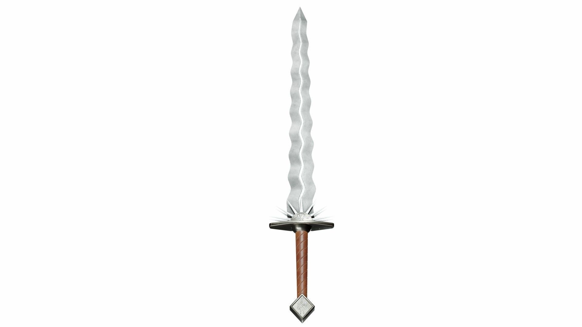 Wavy sword 3D model | CGTrader