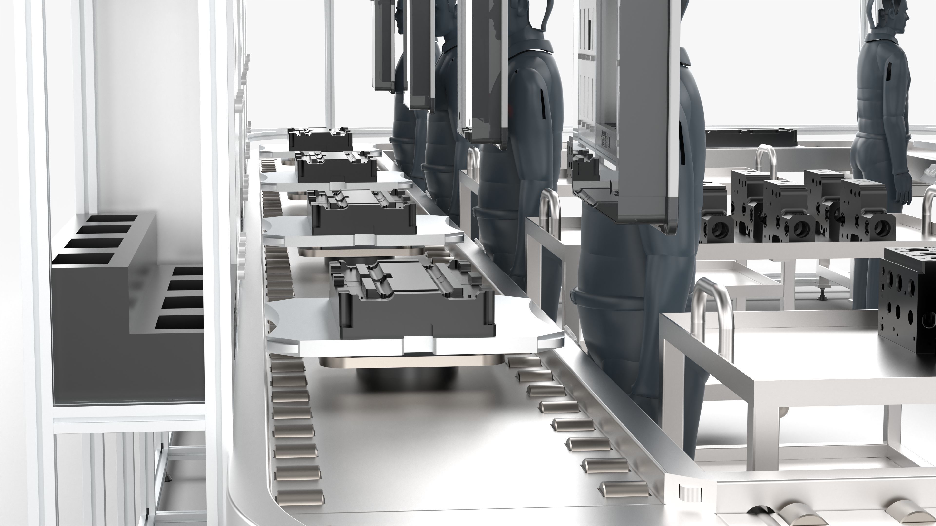 Hydraulic Valve Manual Intelligent Assembly Line 3D model | CGTrader