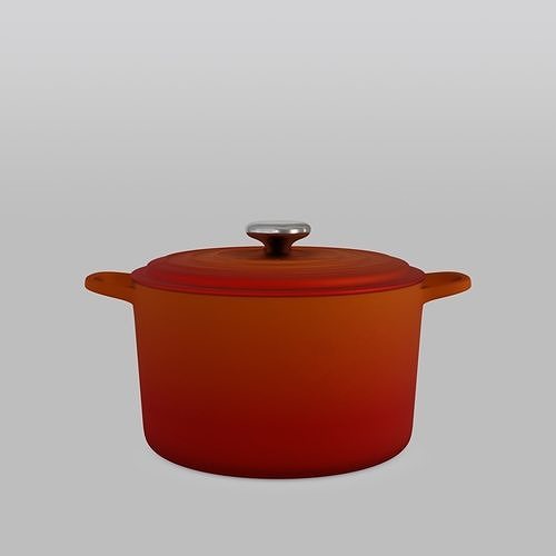 3D model Signature Cast Iron Round Dutch Oven Volcano VR / AR / low ...