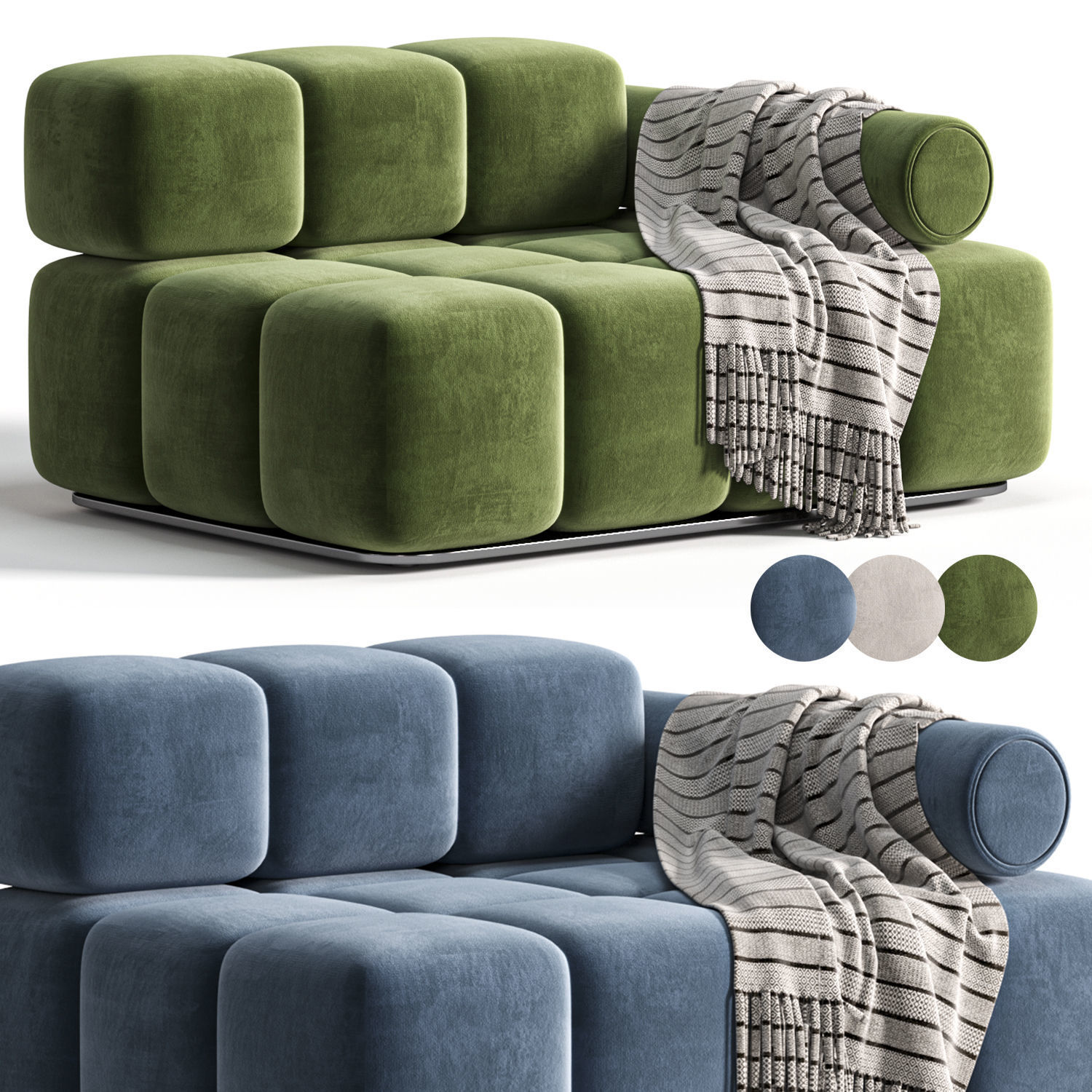 THOMAS DOUBLE MODULE SOFA 3D model | CGTrader