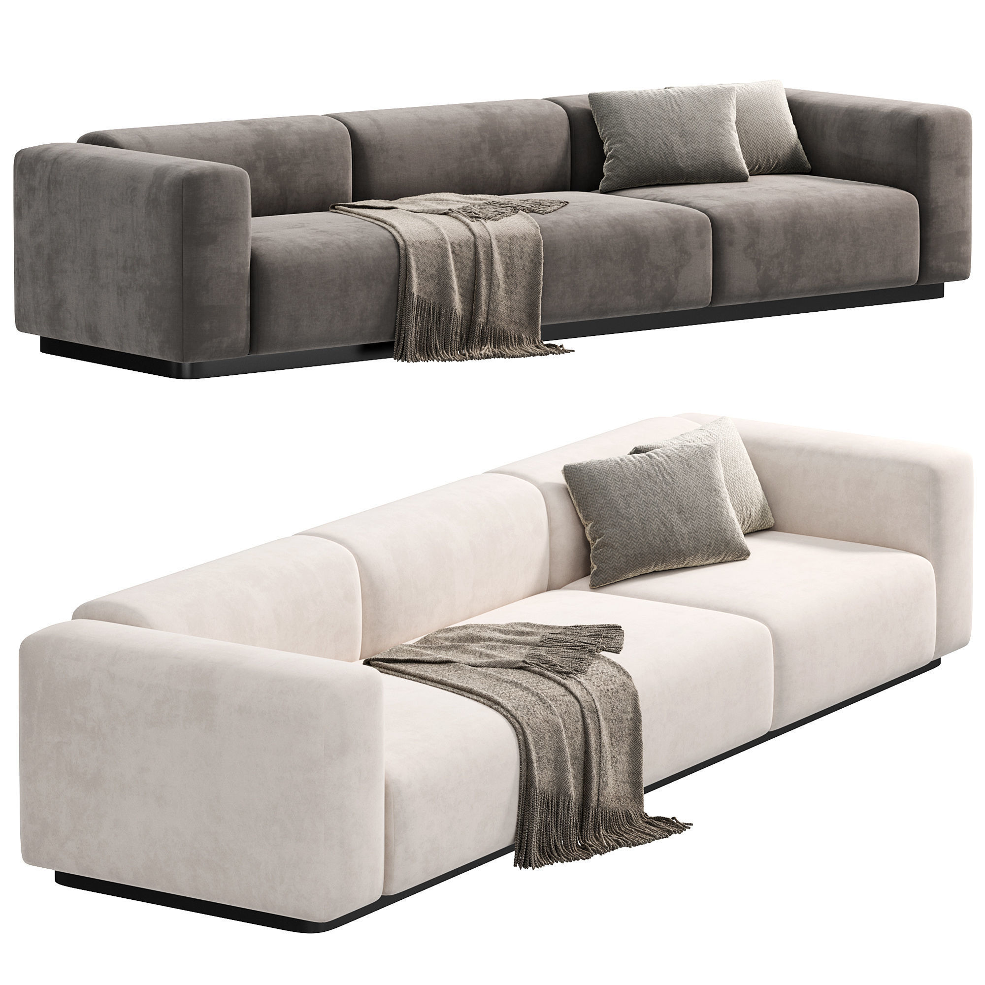 Soft Modular Sofa by Vitra 3D model | CGTrader
