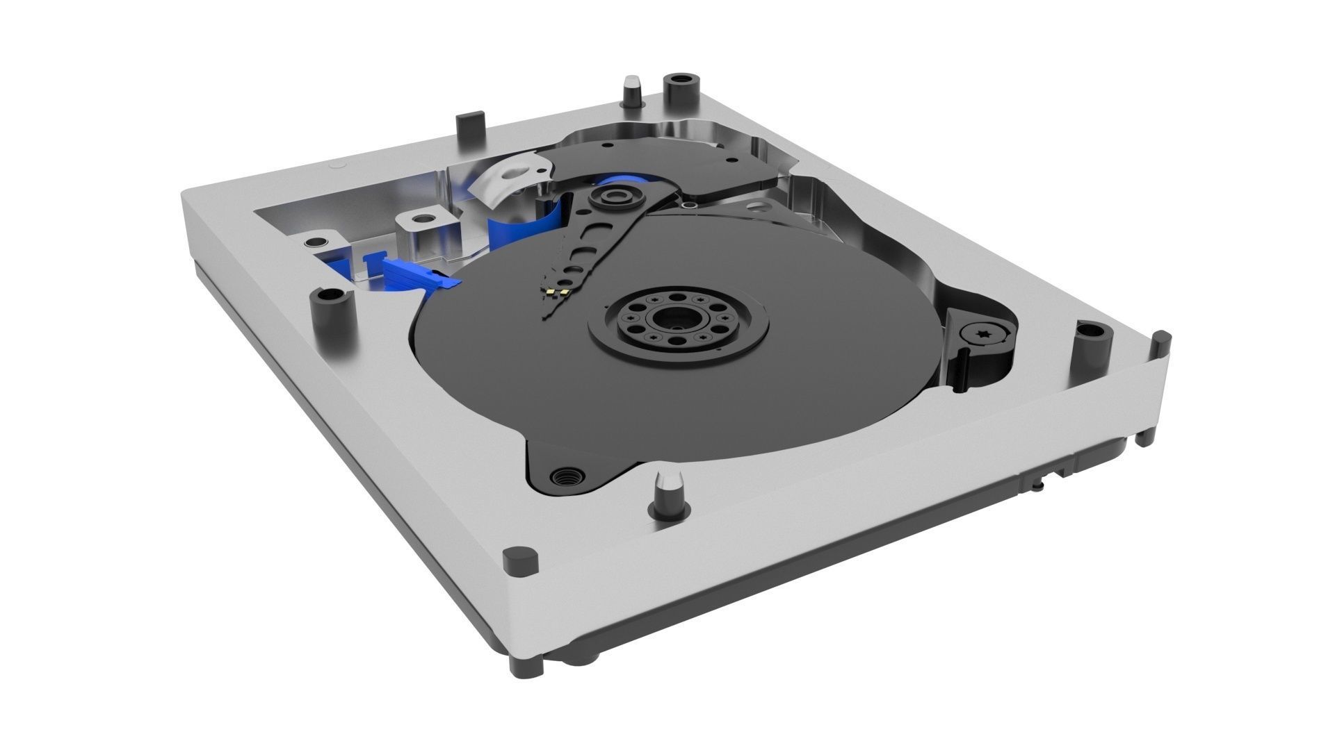 Opened Hard Disk Drive 3D model | CGTrader