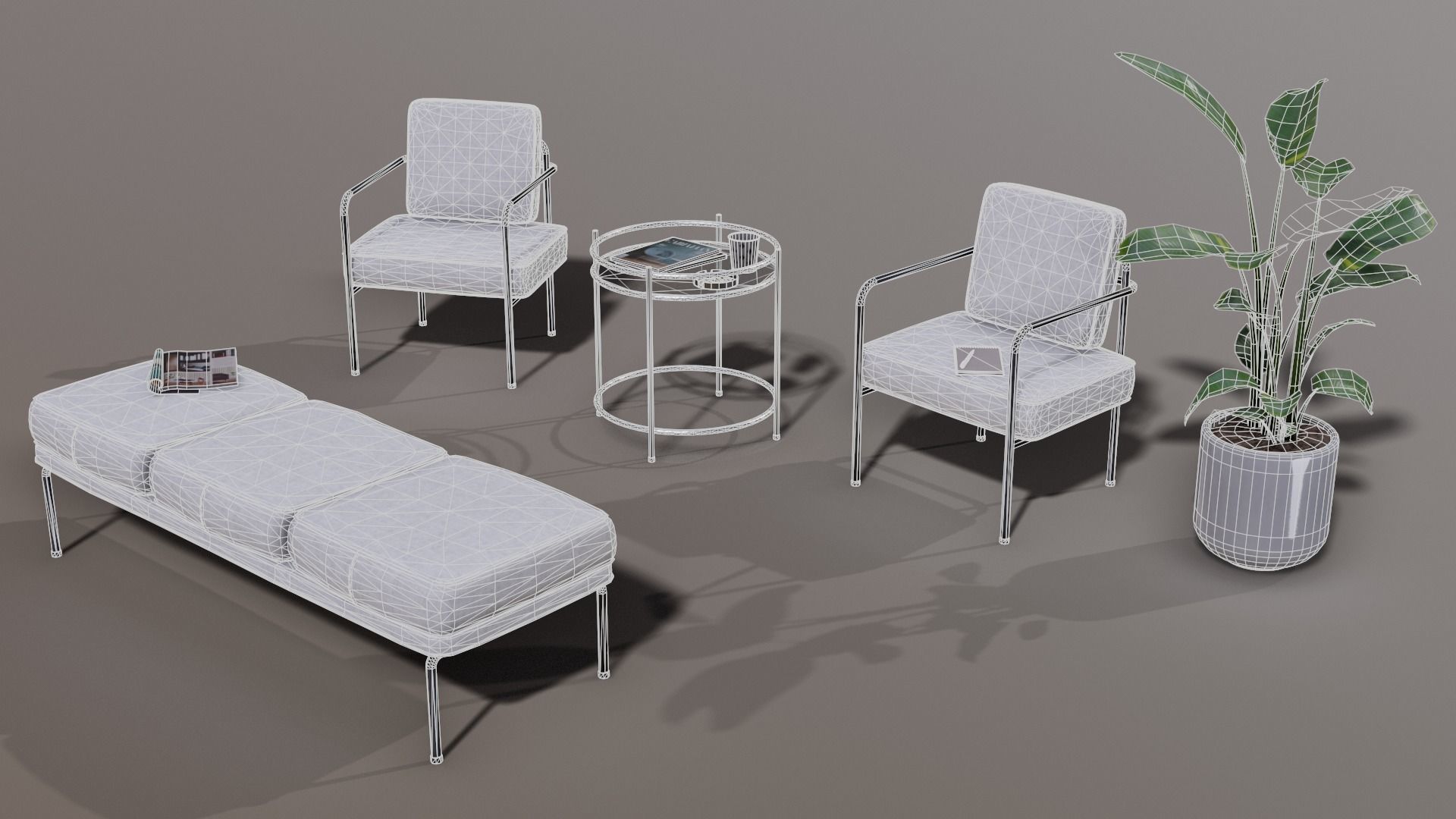 3D model Furniture Lobby VR / AR / low-poly | CGTrader