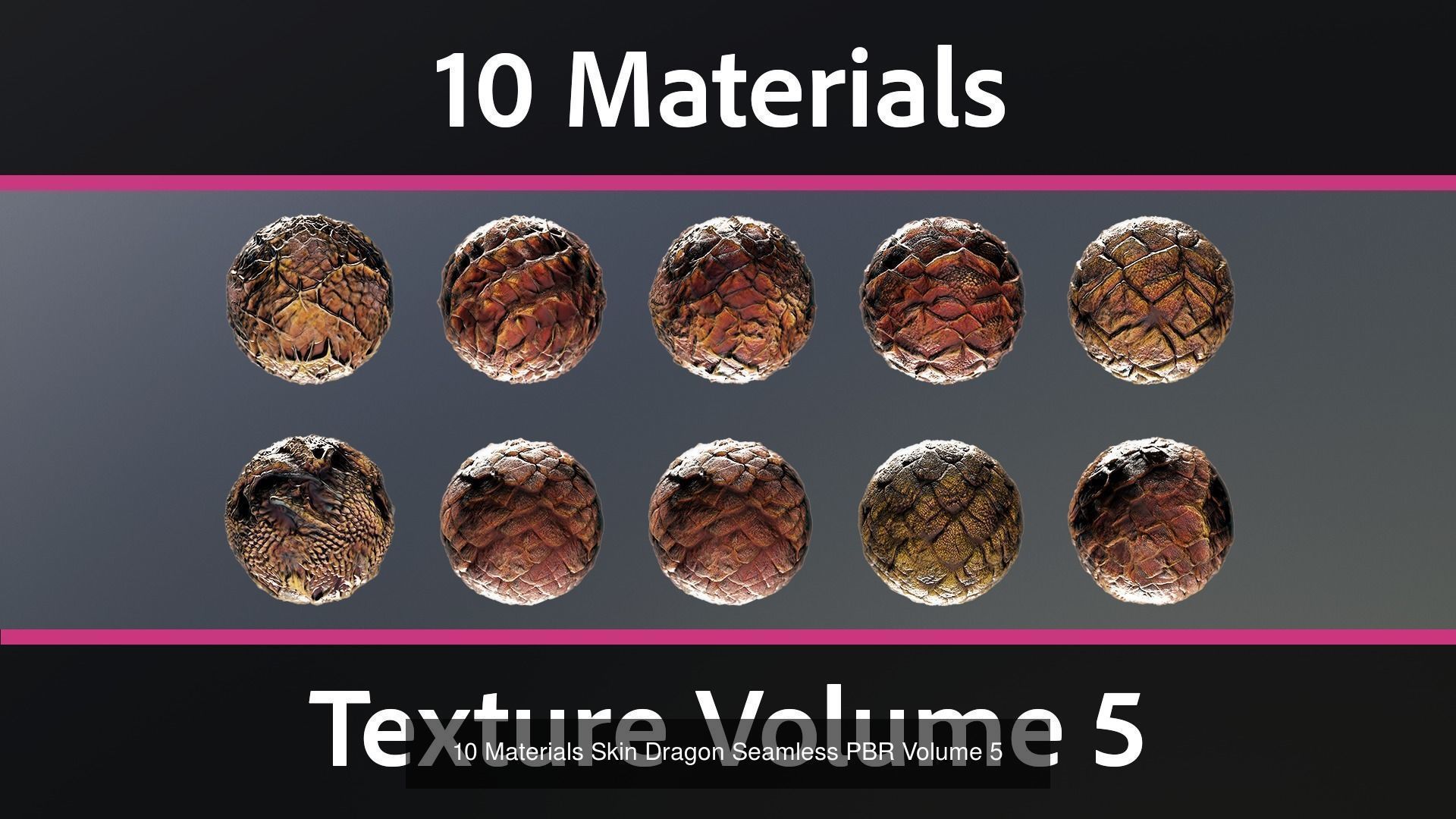 50 Materials Skin Dragon Seamless PBR Mega-Bundle 1 3D Model Collection ...