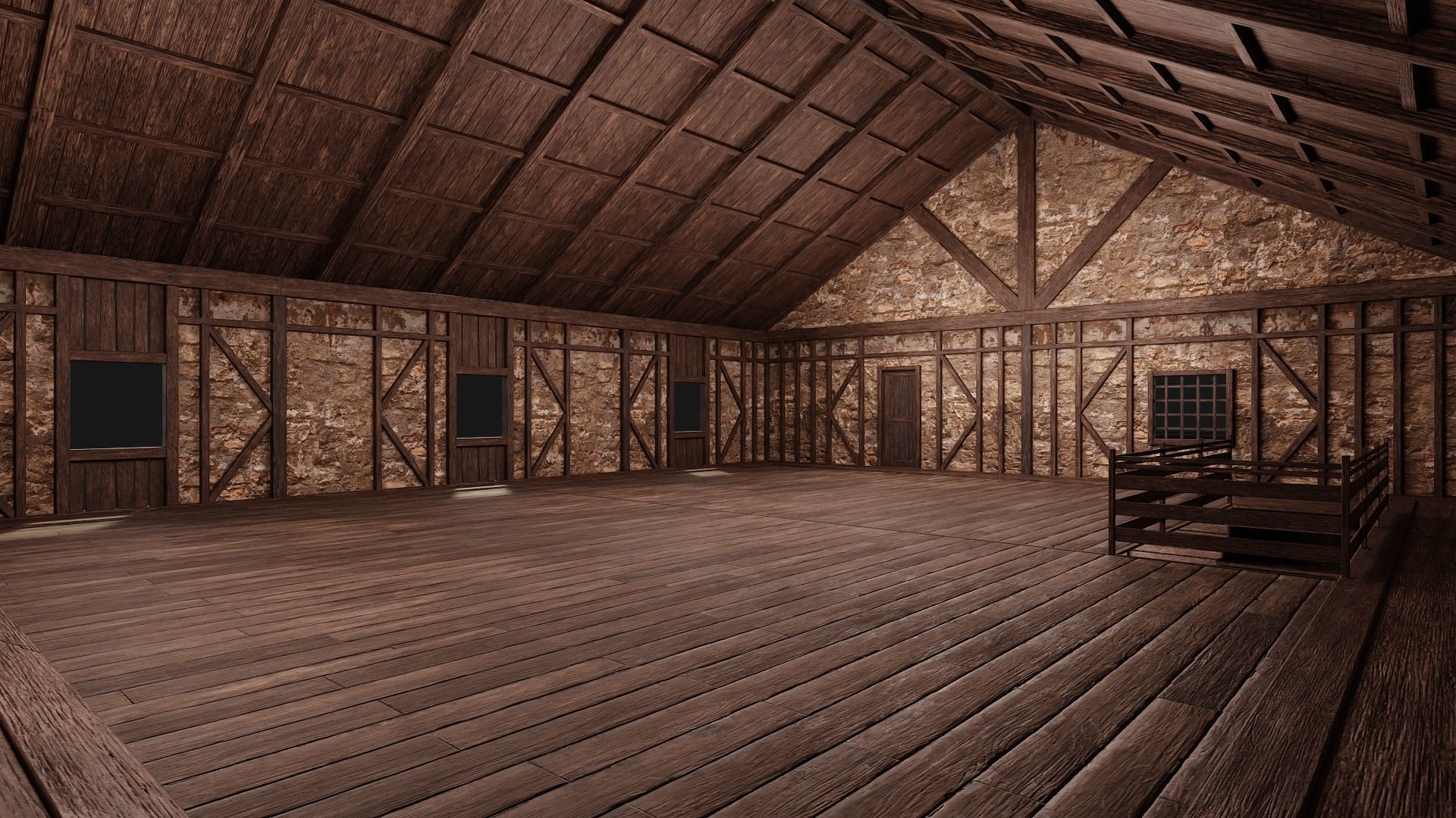 3D model 201-202-203-204 Old Medieval Houses Pack 4K Textures VR / AR ...