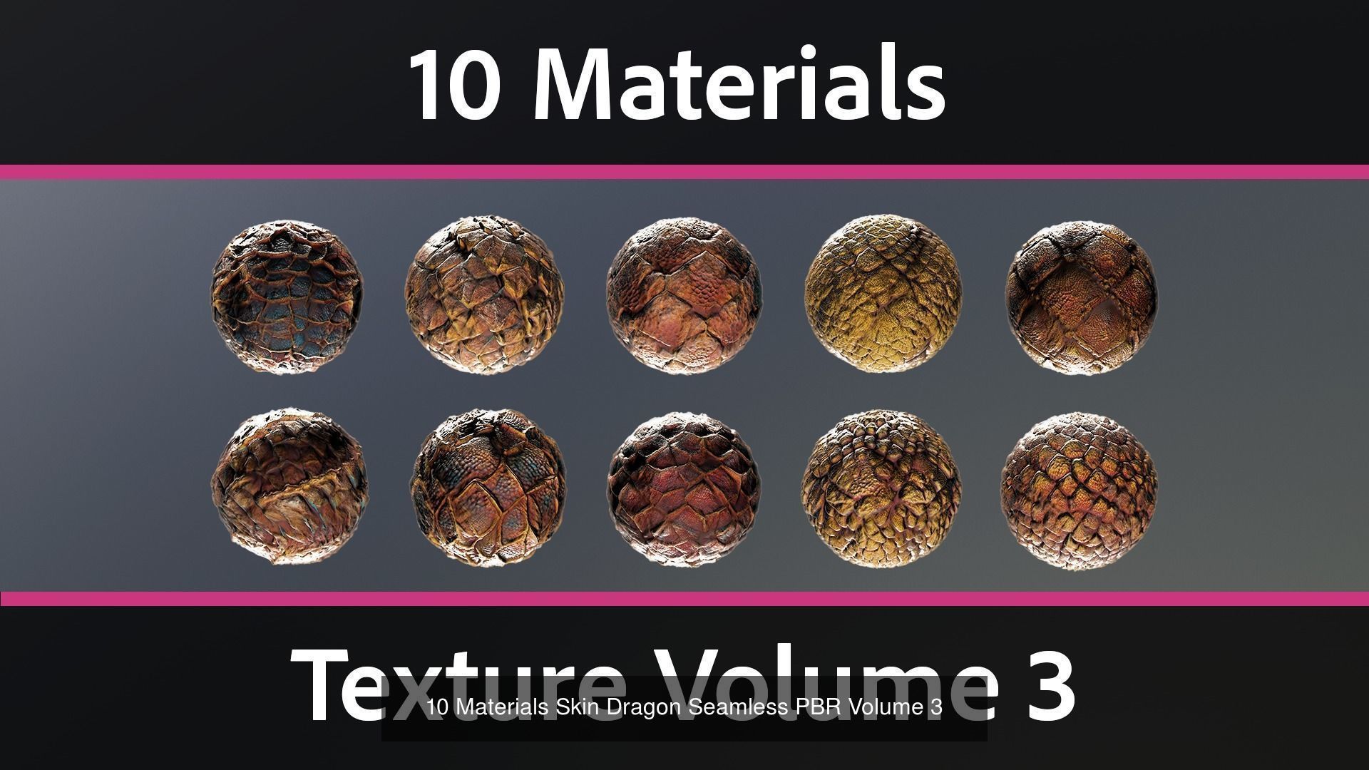 3D Model Collection 100 Materials Skin Dragon Seamless PBR Pack 1 VR / AR / low-poly | CGTrader