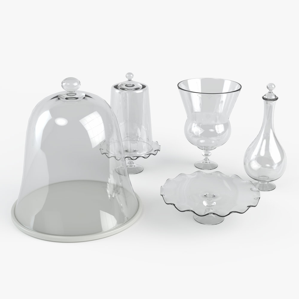 Antique Glassware 3D model | CGTrader