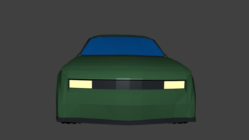 3D model Generic Low Poly Muscle Car VR / AR / low-poly | CGTrader