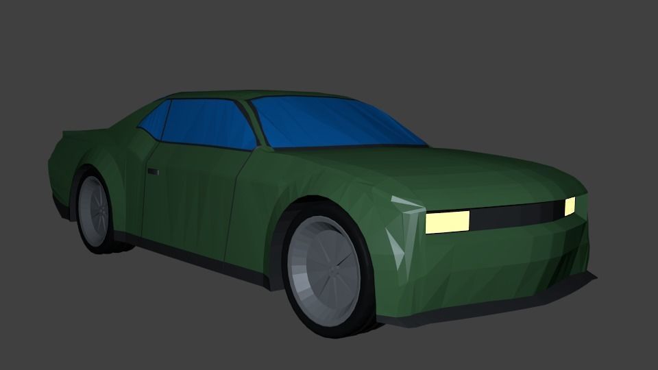3D model Generic Low Poly Muscle Car VR / AR / low-poly | CGTrader