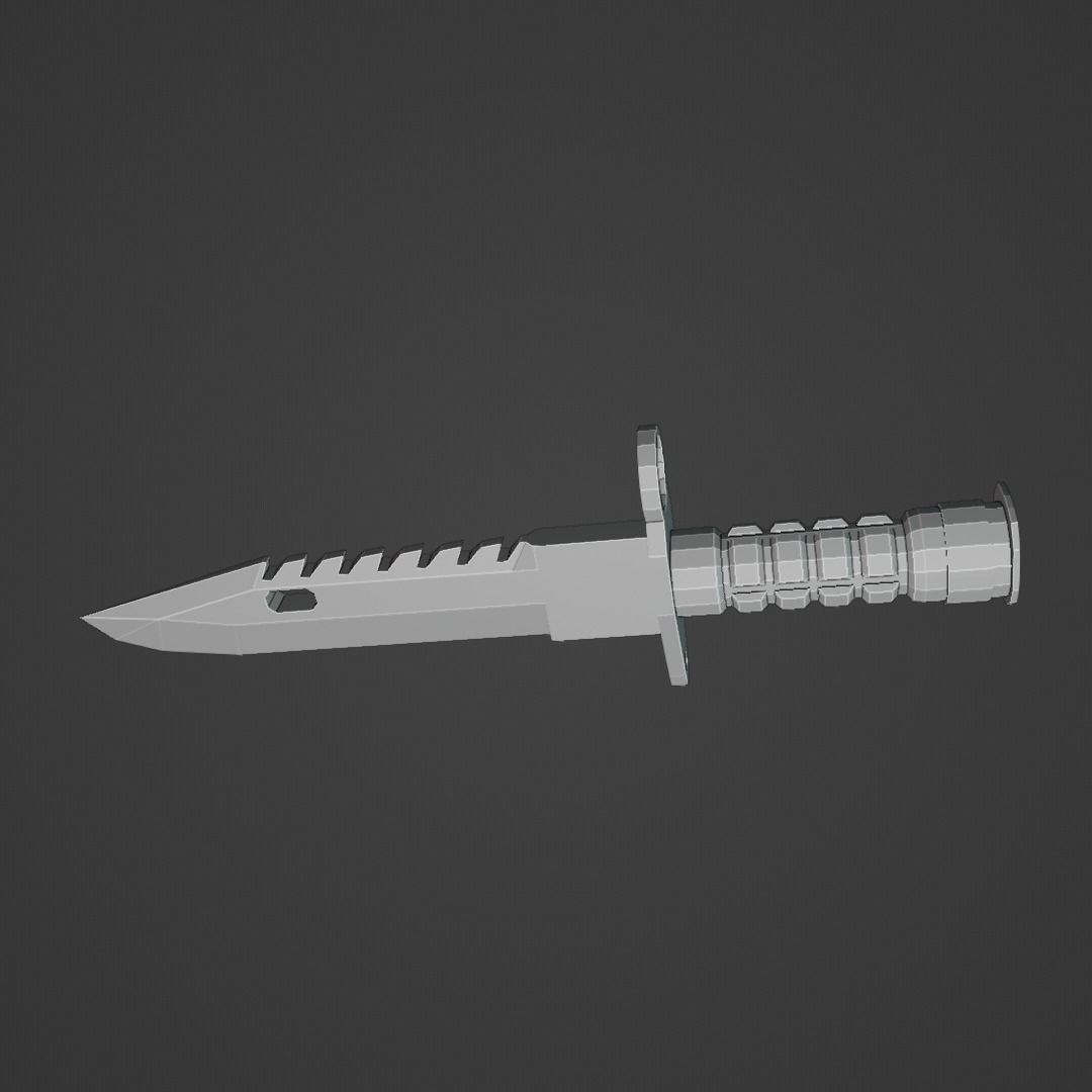 M9 Bayonet copper coating Low poly free VR / AR / low-poly 3D model ...
