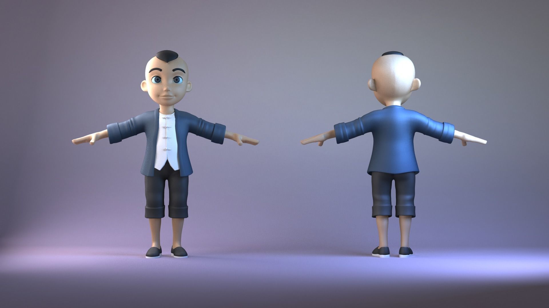 Animated characters Little Boys students passersby boy 3D model | CGTrader