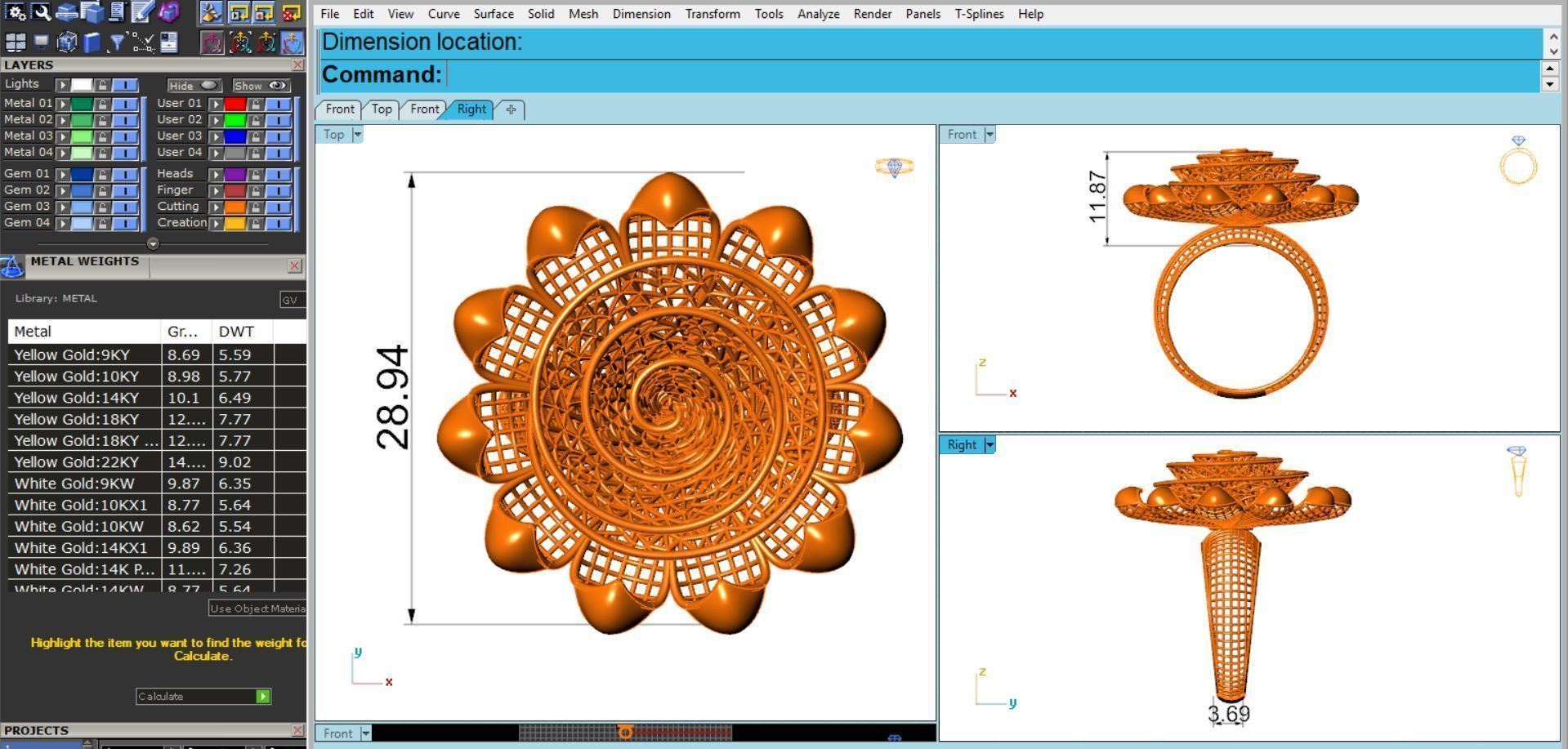 Kuwait Ring Turkish Design 3D model 3D printable | CGTrader