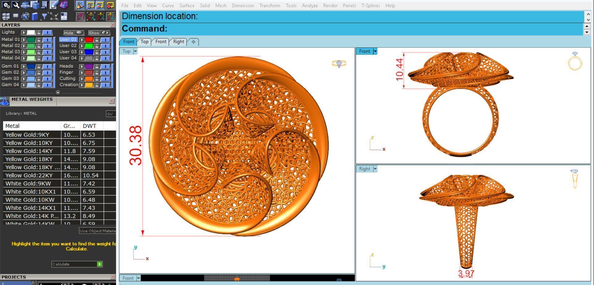 Kuwait Ring Turkish Design 3D model 3D printable | CGTrader