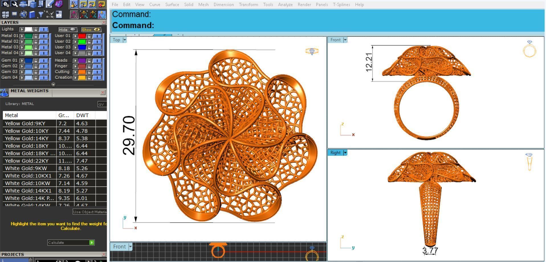 Kuwait Ring Turkish Design 3D model 3D printable | CGTrader