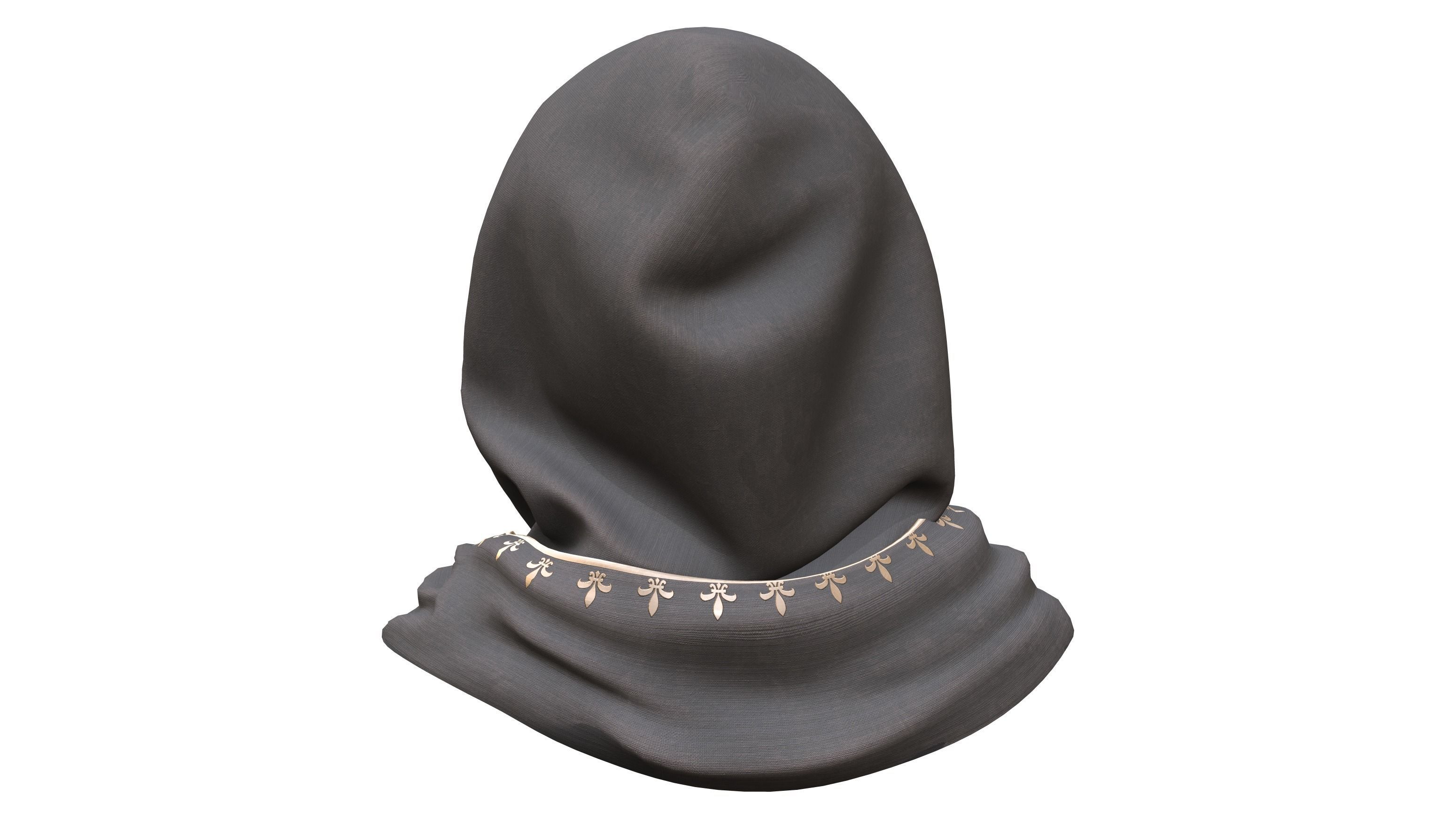 3D model Medieval Head Scarf Mask VR / AR / low-poly | CGTrader