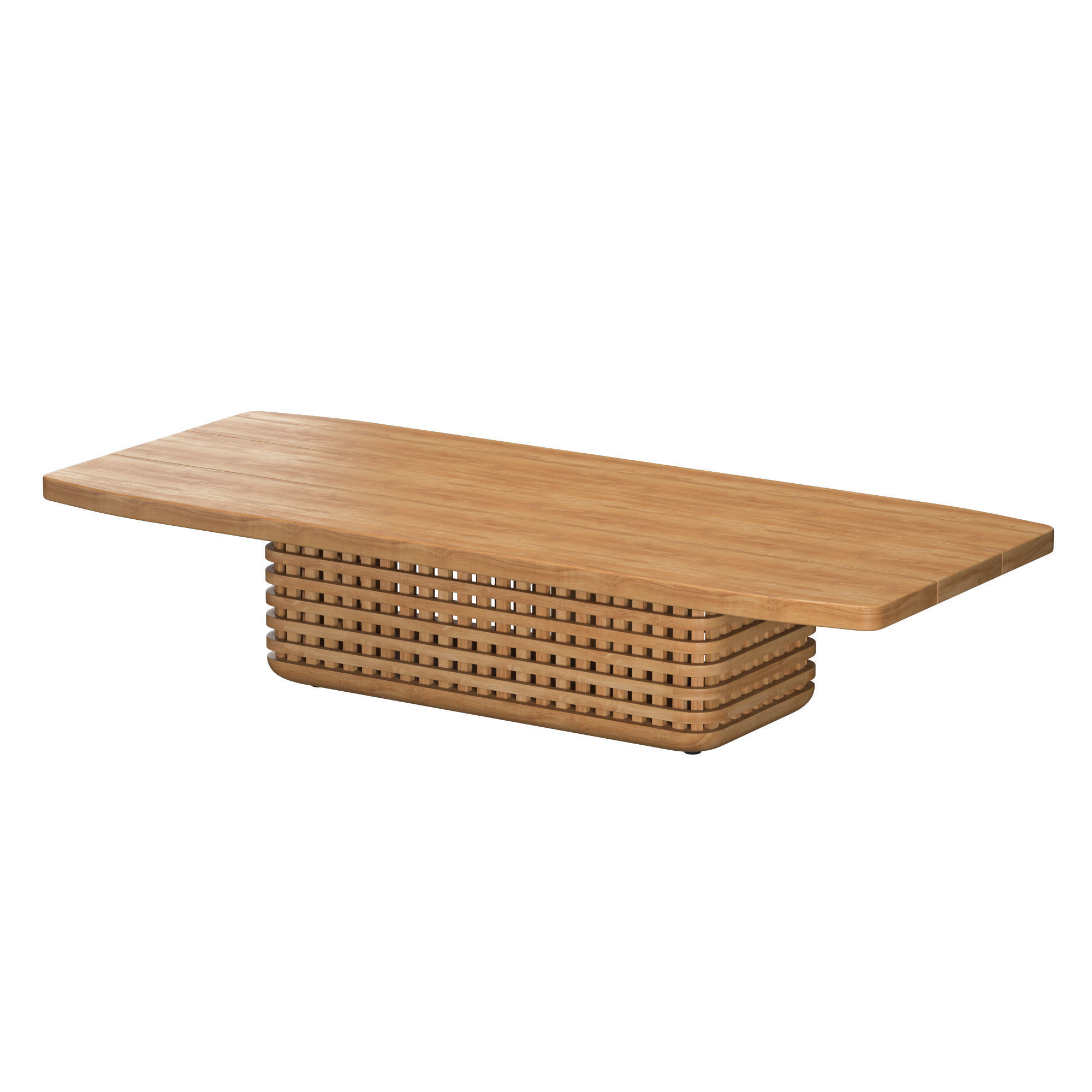 TRELICA TEAK RECTANGULAR COFFEE TABLE 3D model | CGTrader