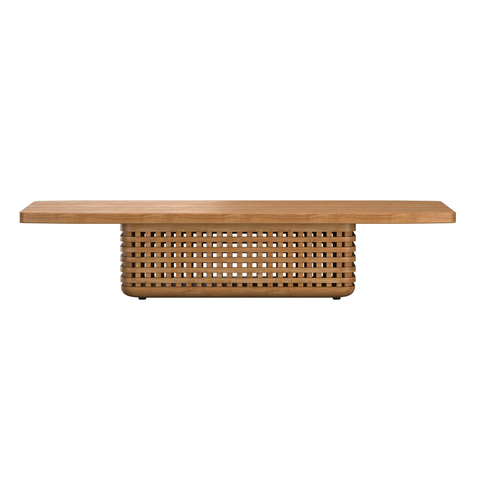 TRELICA TEAK RECTANGULAR COFFEE TABLE 3D model | CGTrader