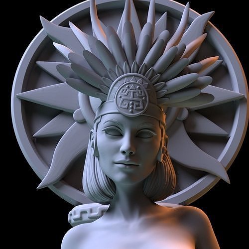 PRINCESS MAYAN - DAUGHTER OF THE SUN 3D model 3D printable | CGTrader