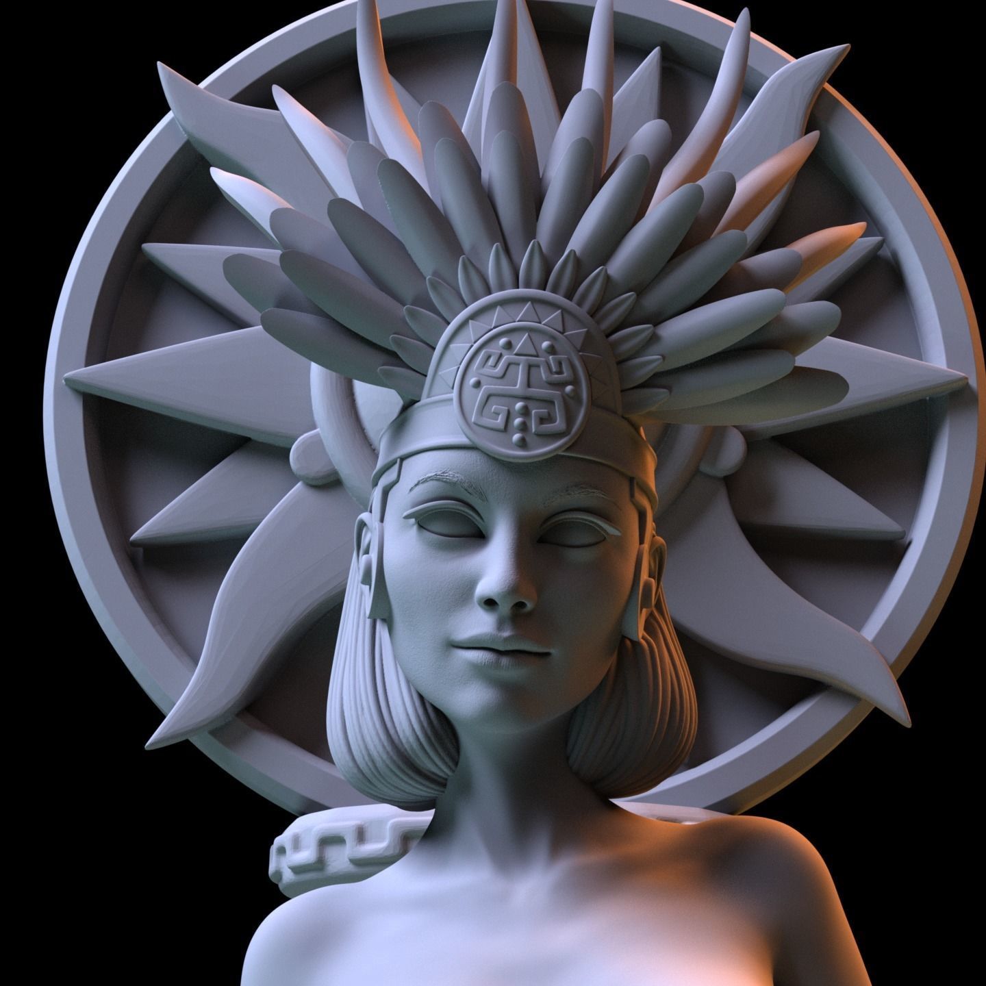 PRINCESS MAYAN - DAUGHTER OF THE SUN 3D model 3D printable | CGTrader