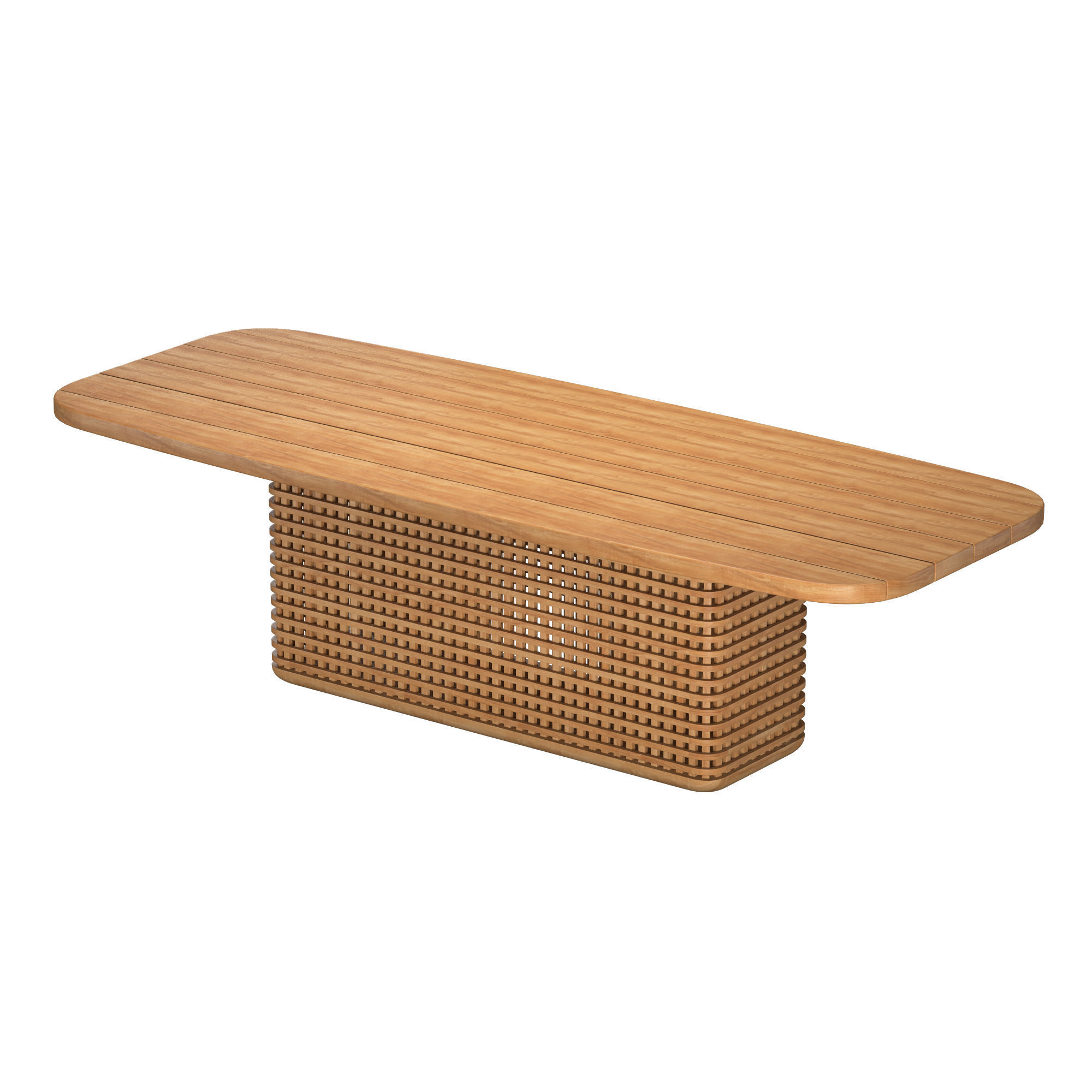 TRELICA TEAK RECTANGULAR DINING TABLE 3D model | CGTrader
