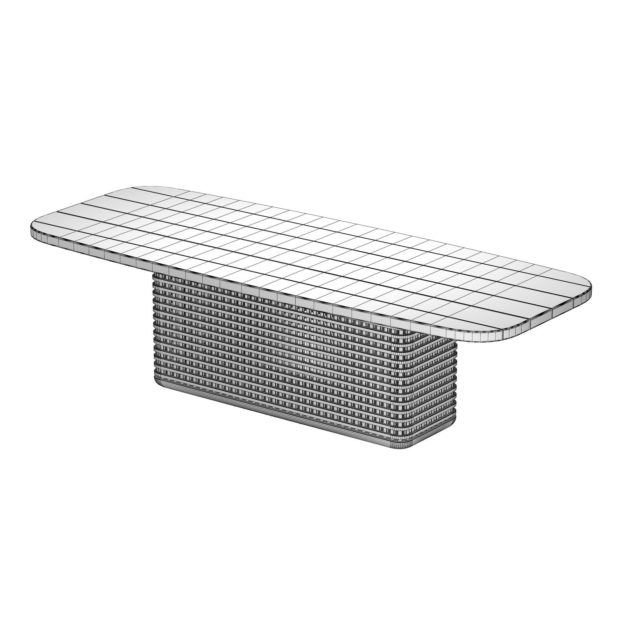 TRELICA TEAK RECTANGULAR DINING TABLE 3D model | CGTrader