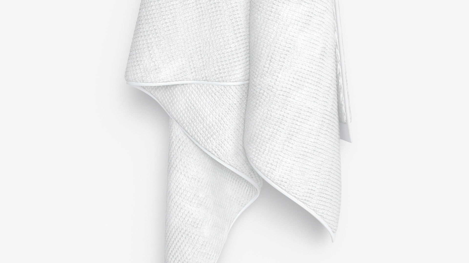 3D model White Big Towel Hanging on Hook - hang bath spa sheet VR / AR ...