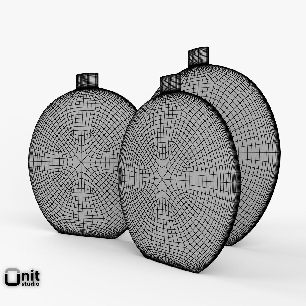 Vases set Luna by Kose 3D model | CGTrader