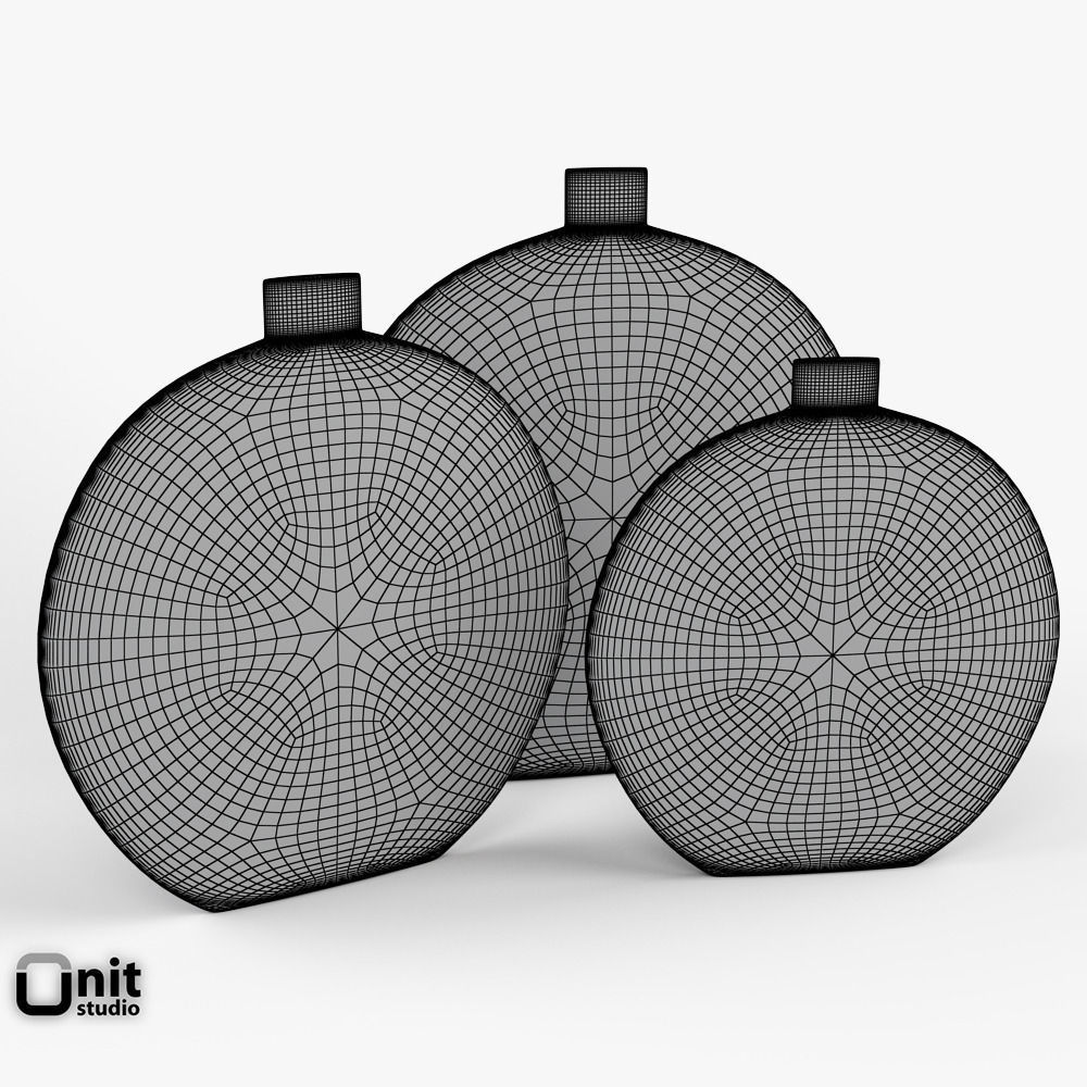 Vases set Luna by Kose 3D model | CGTrader