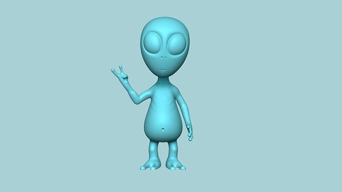 Cute Alien Miniature - STL Printable 3D model 3D printable | CGTrader