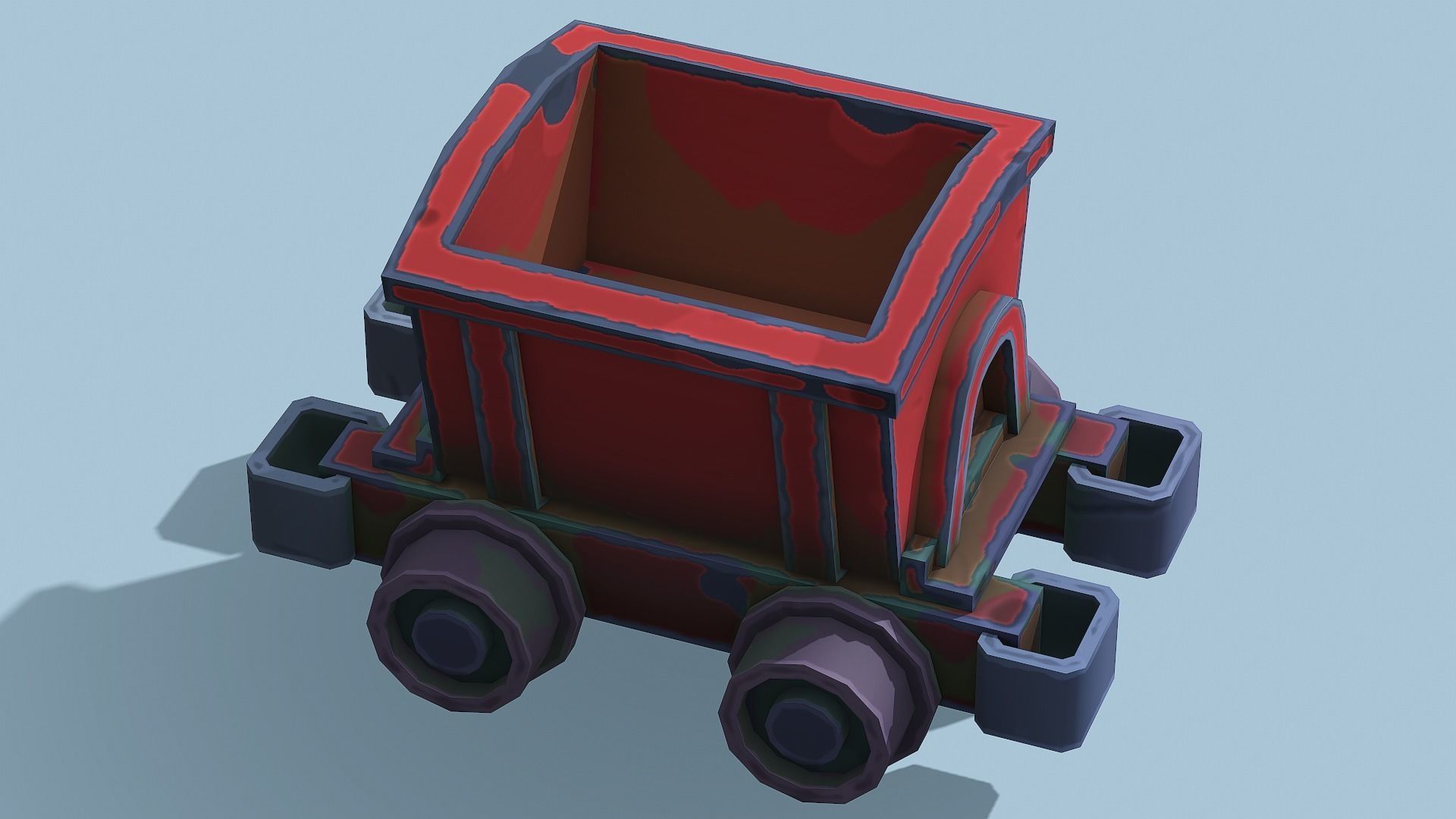 3D model Stylized Mine Wagon - PBR Game Ready VR / AR / low-poly | CGTrader
