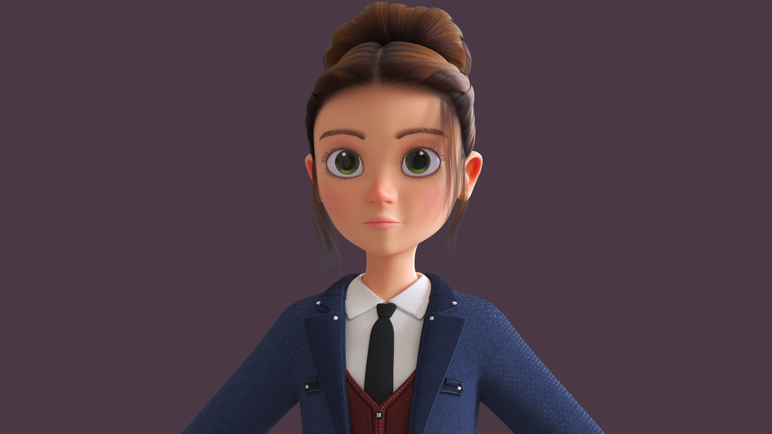 CARTOON MOTHER 3 - Rigged WOMAN - Blender Version 3D model rigged ...