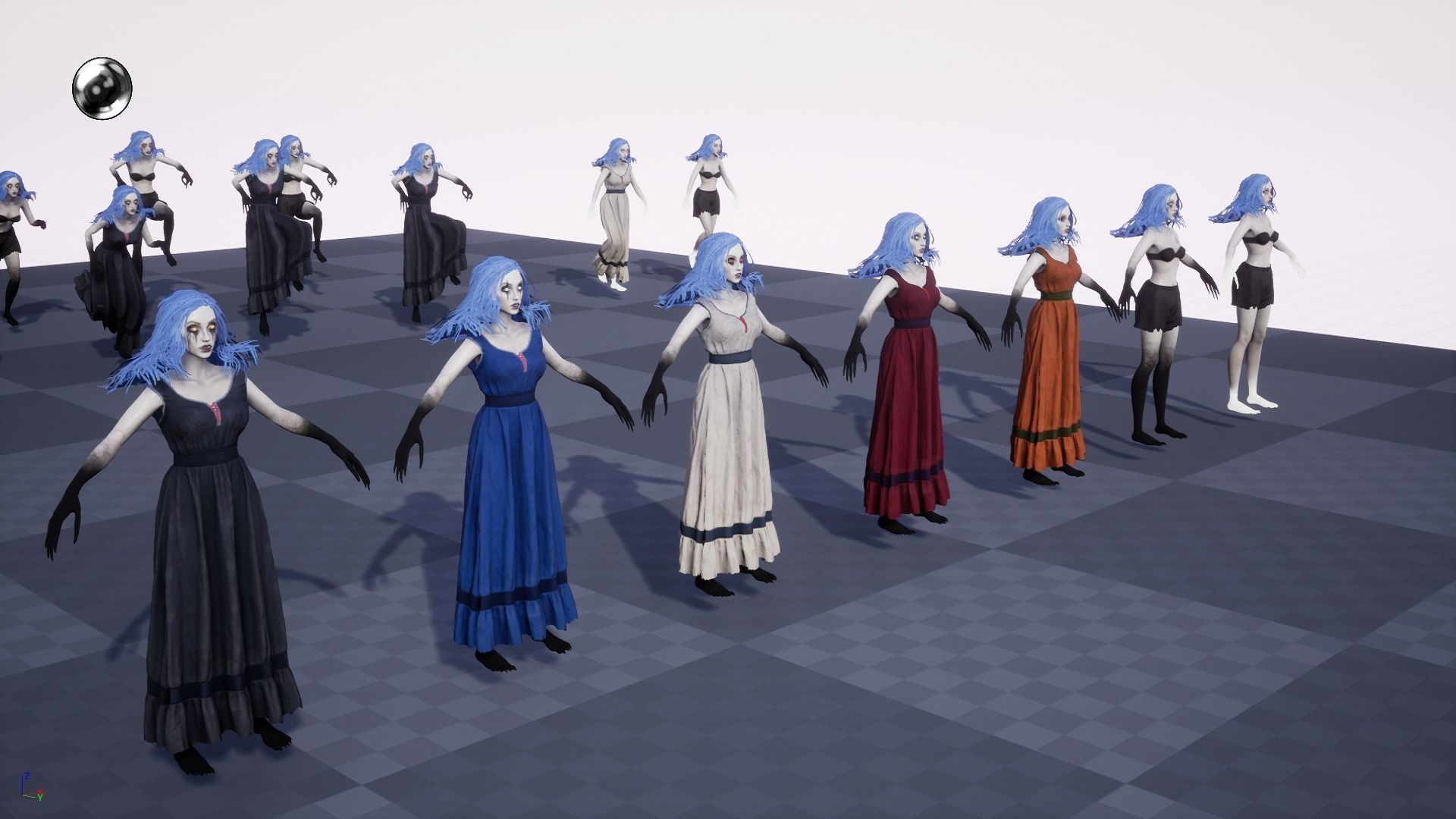 3D model Ghost Lady VR / AR / low-poly | CGTrader