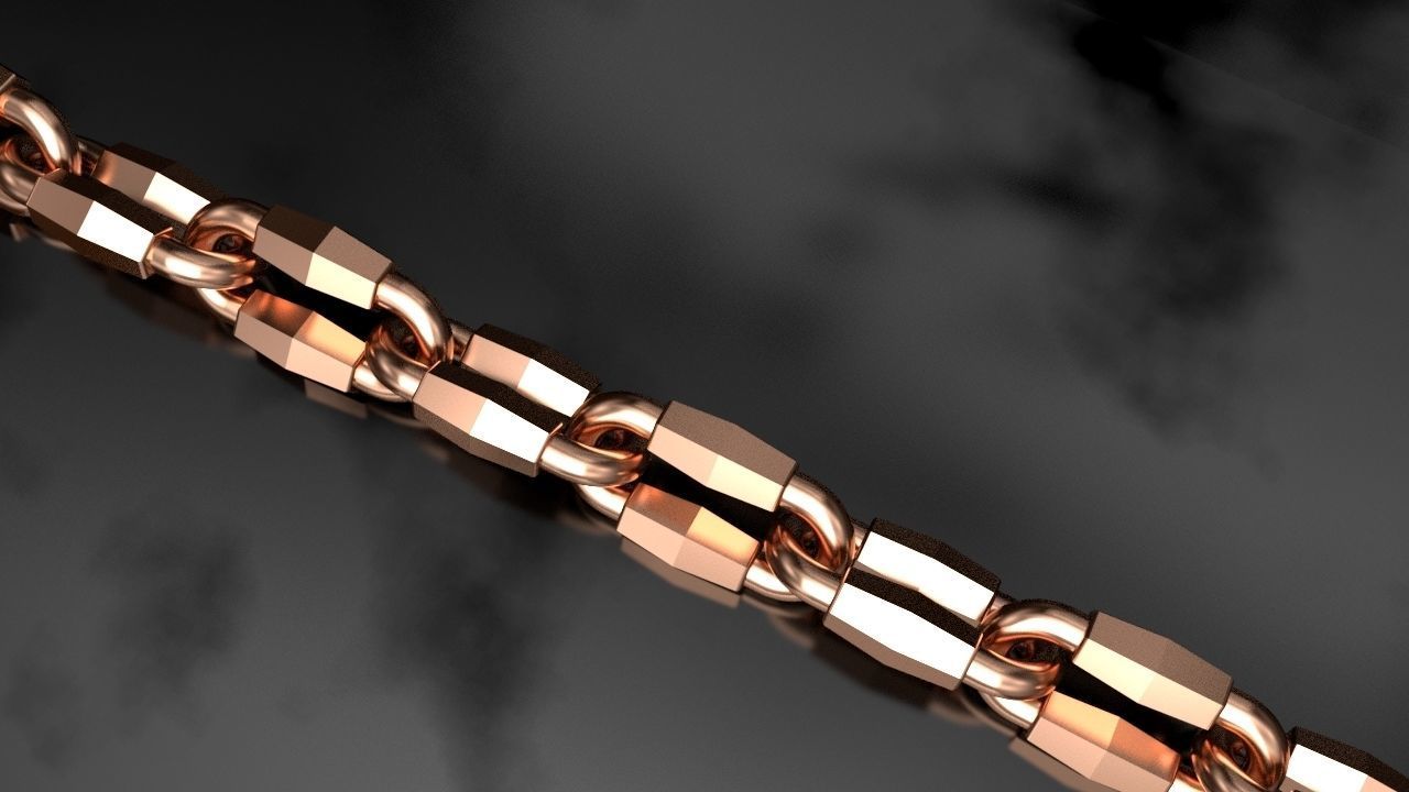 Tiffany chain link faceted 3D model 3D printable | CGTrader