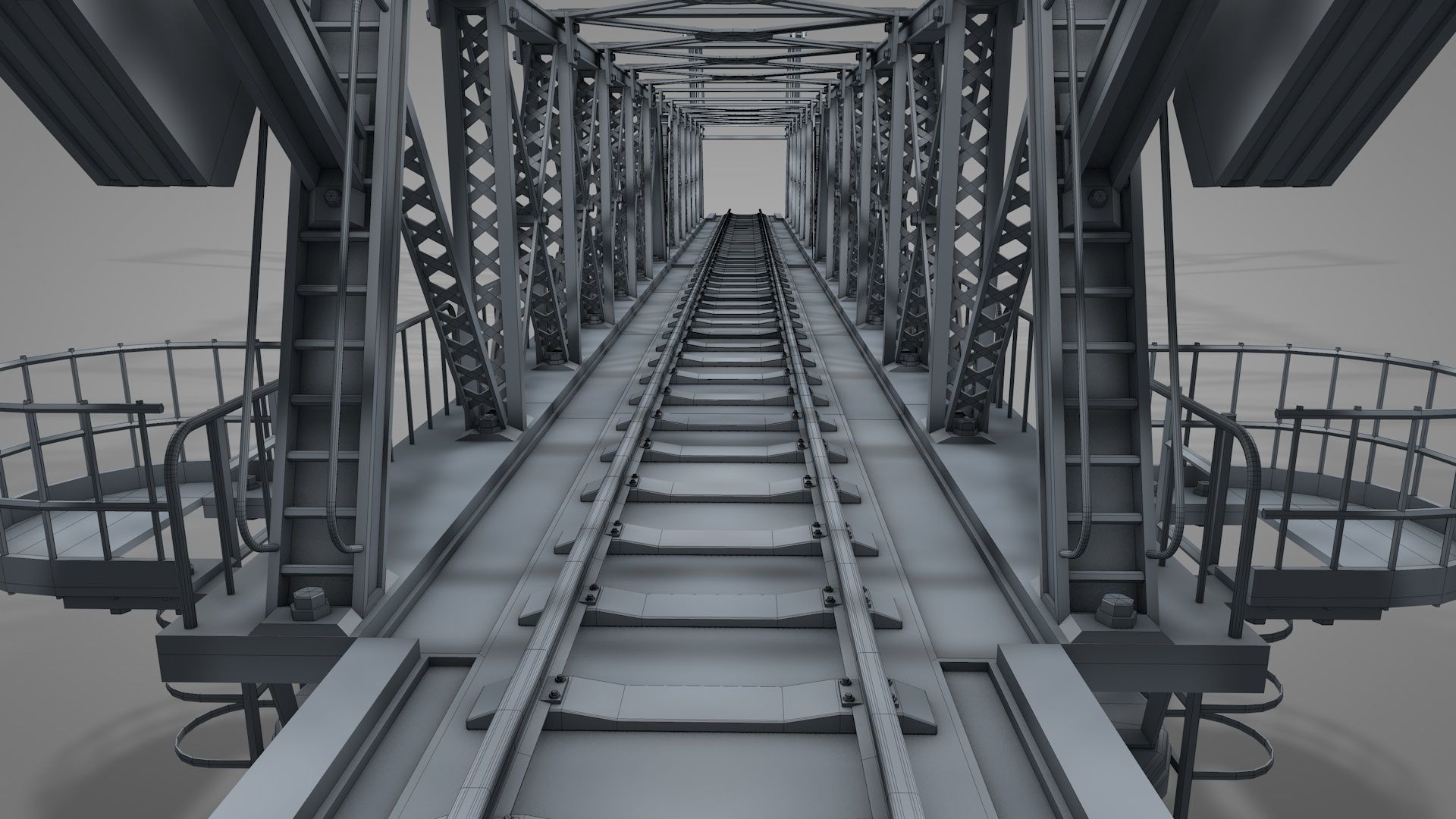 Railway Iron Drawbridge 3D model | CGTrader