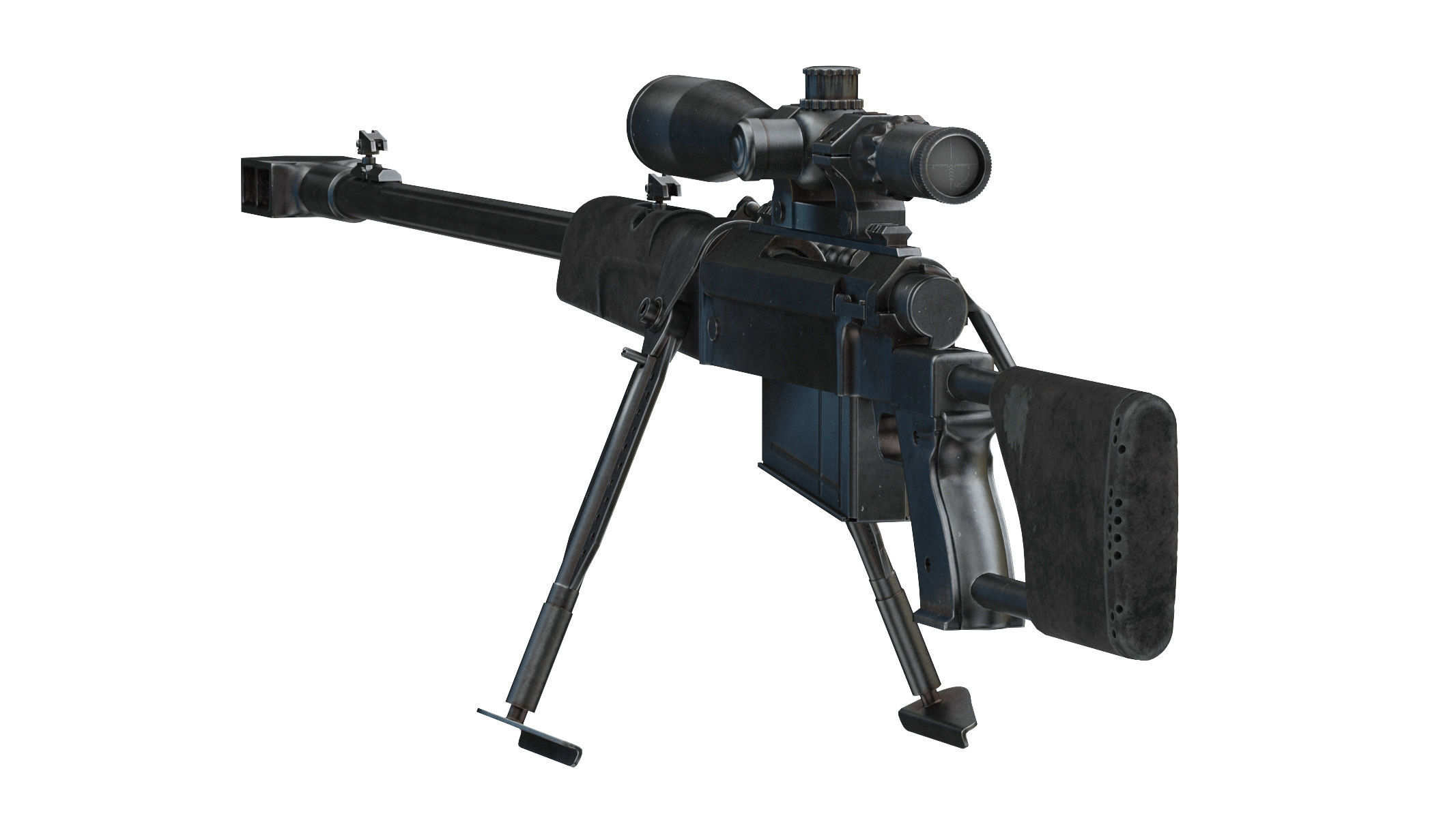 3D model Zastava M93 Black Arrow Anti-materiel Rifle Low Poly VR / AR ...