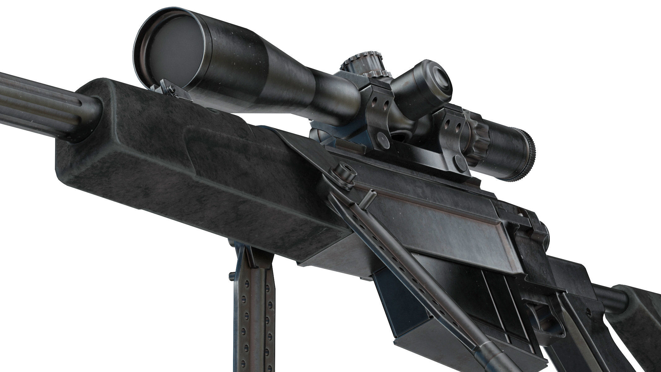 3D model Zastava M93 Black Arrow Anti-materiel Rifle Low Poly VR / AR ...