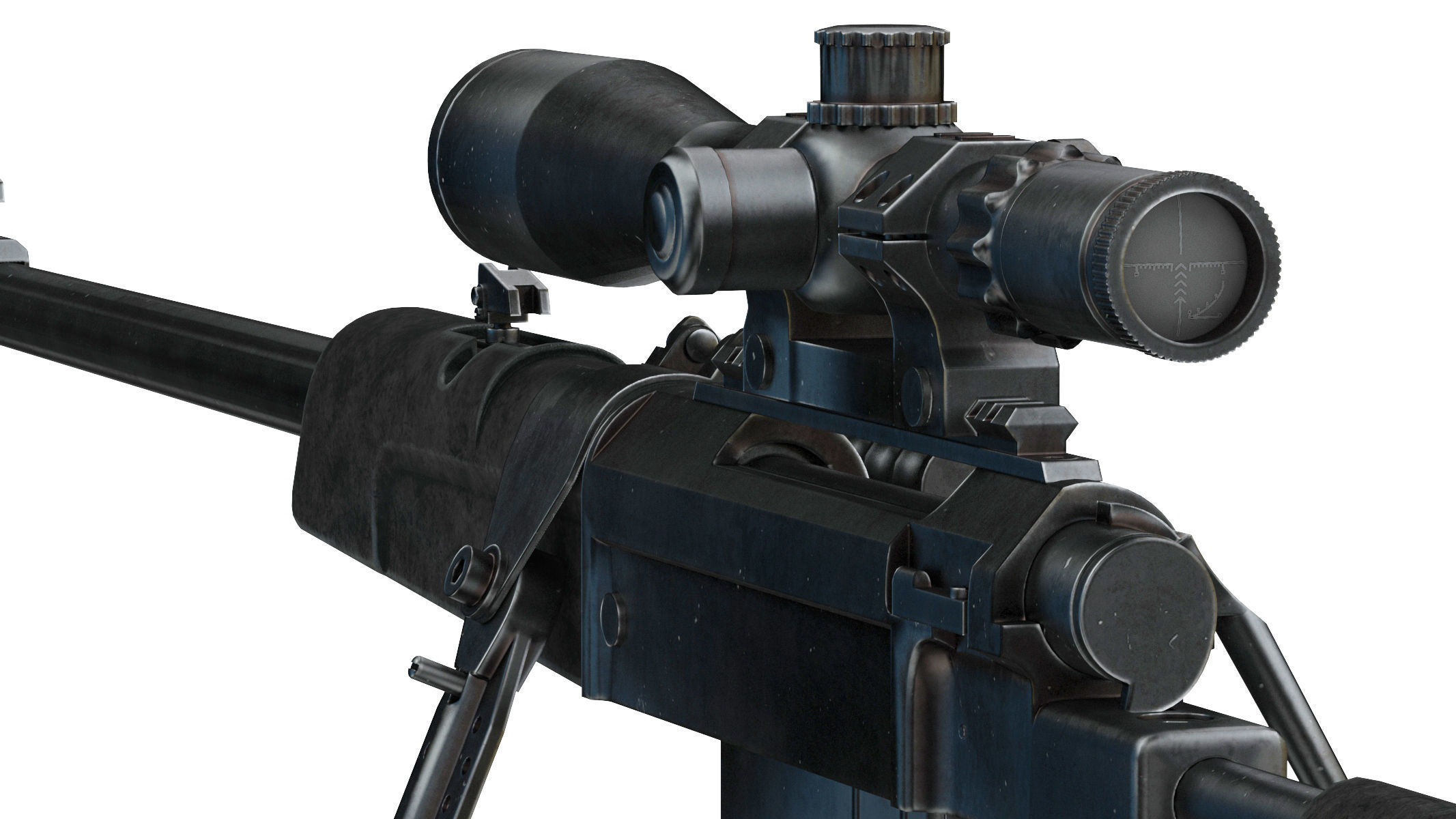 3D model Zastava M93 Black Arrow Anti-materiel Rifle Low Poly VR / AR ...