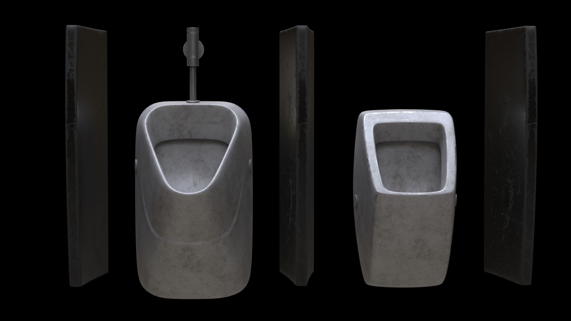 Abandoned 4K Urinal 3D model | CGTrader