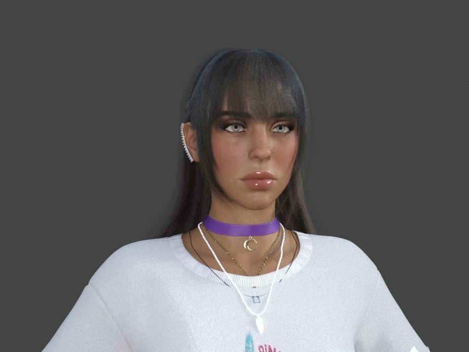 3D model Billie Eilish VR / AR / low-poly | CGTrader