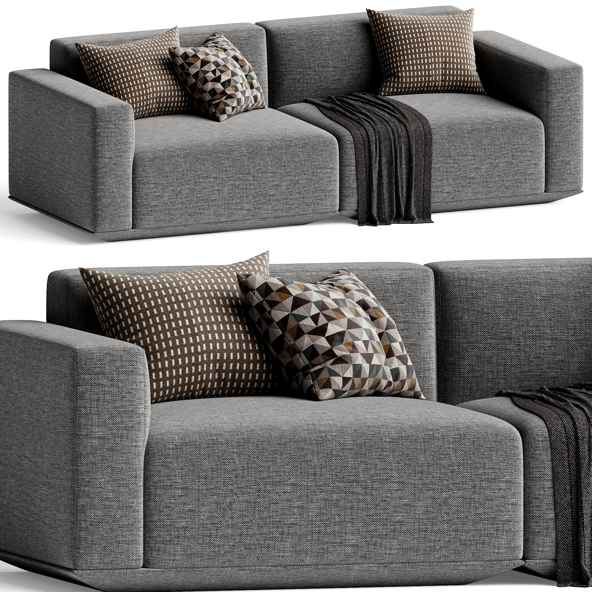 Develius modular sofa Configuration A 3D model | CGTrader