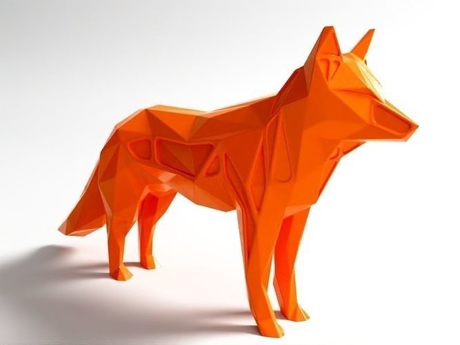 Polygon Fox 3D model 3D printable | CGTrader