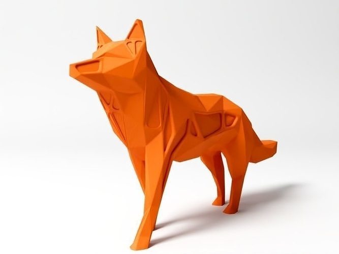 Polygon Fox 3D model 3D printable | CGTrader