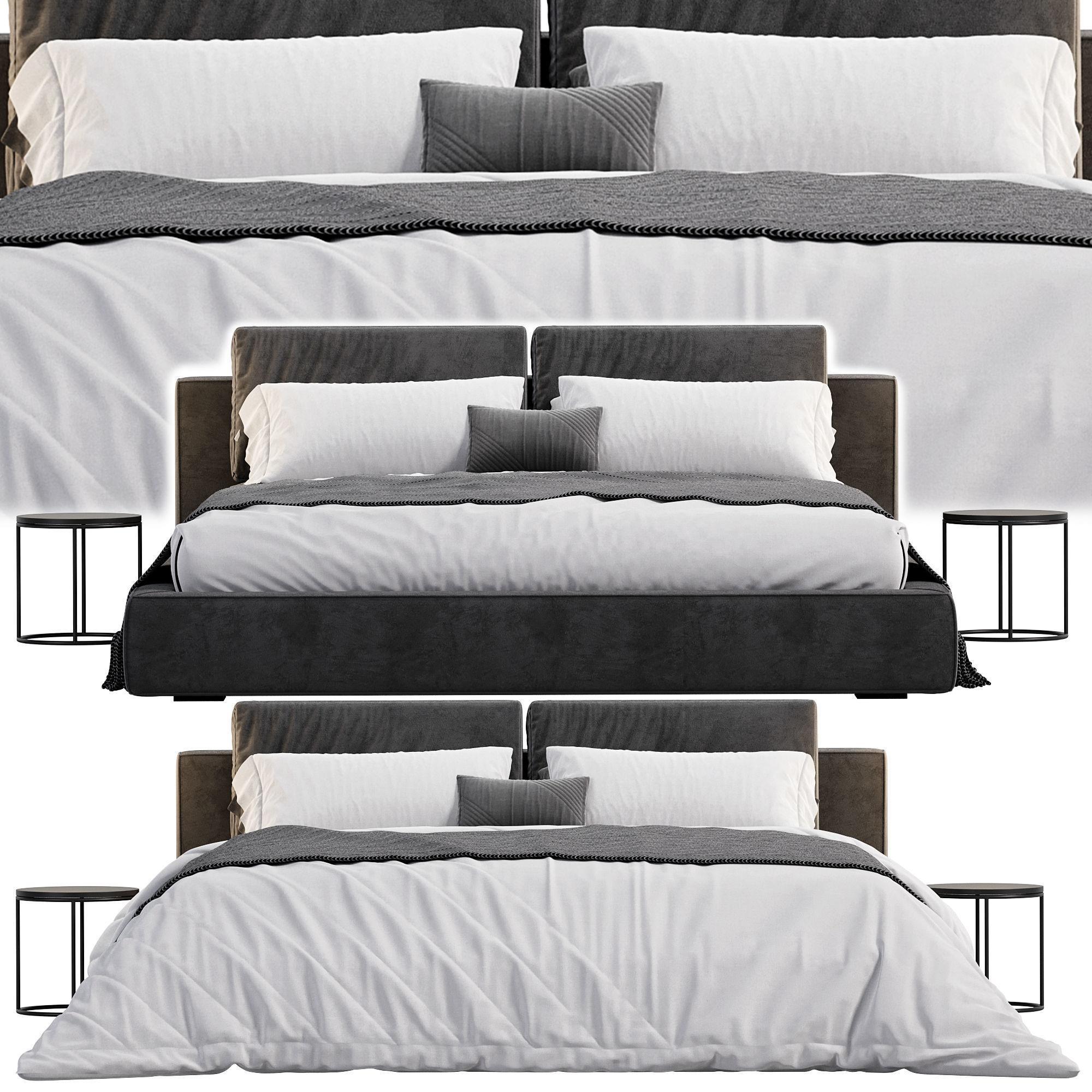 RH Cloud Platform Bed 3D model | CGTrader