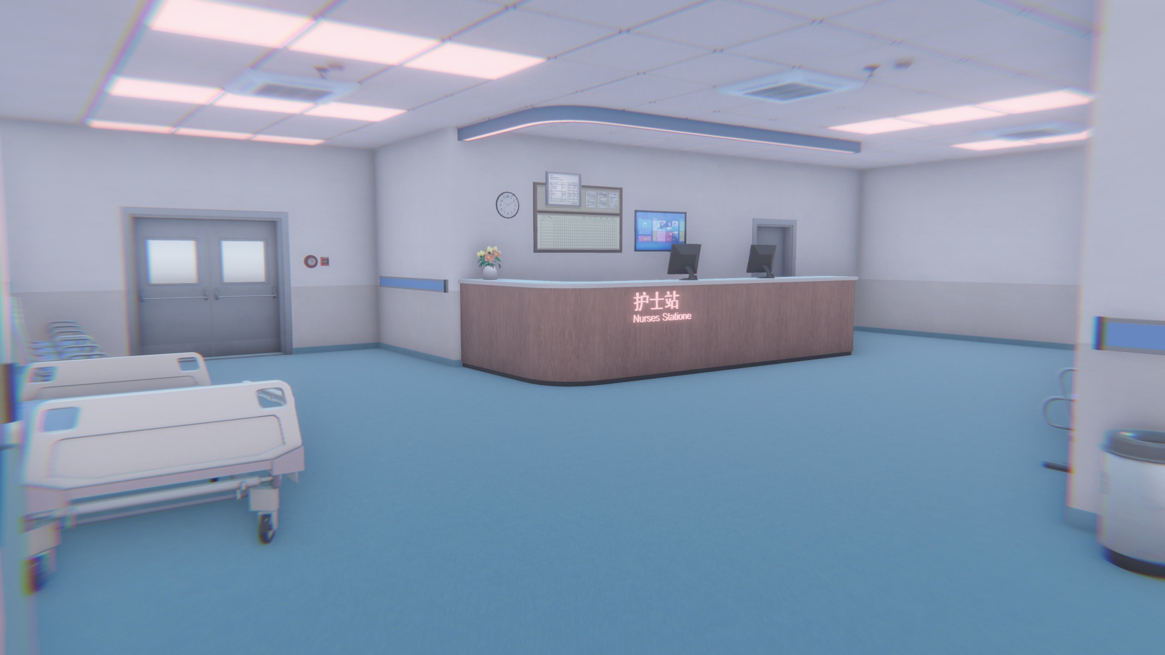 3D model 3D Scene - Hospital Ward VR / AR / low-poly | CGTrader