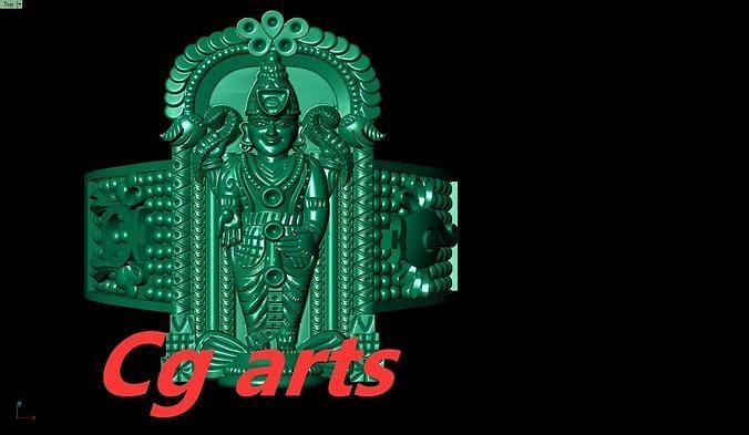 balaji ring gold 3D model 3D printable | CGTrader